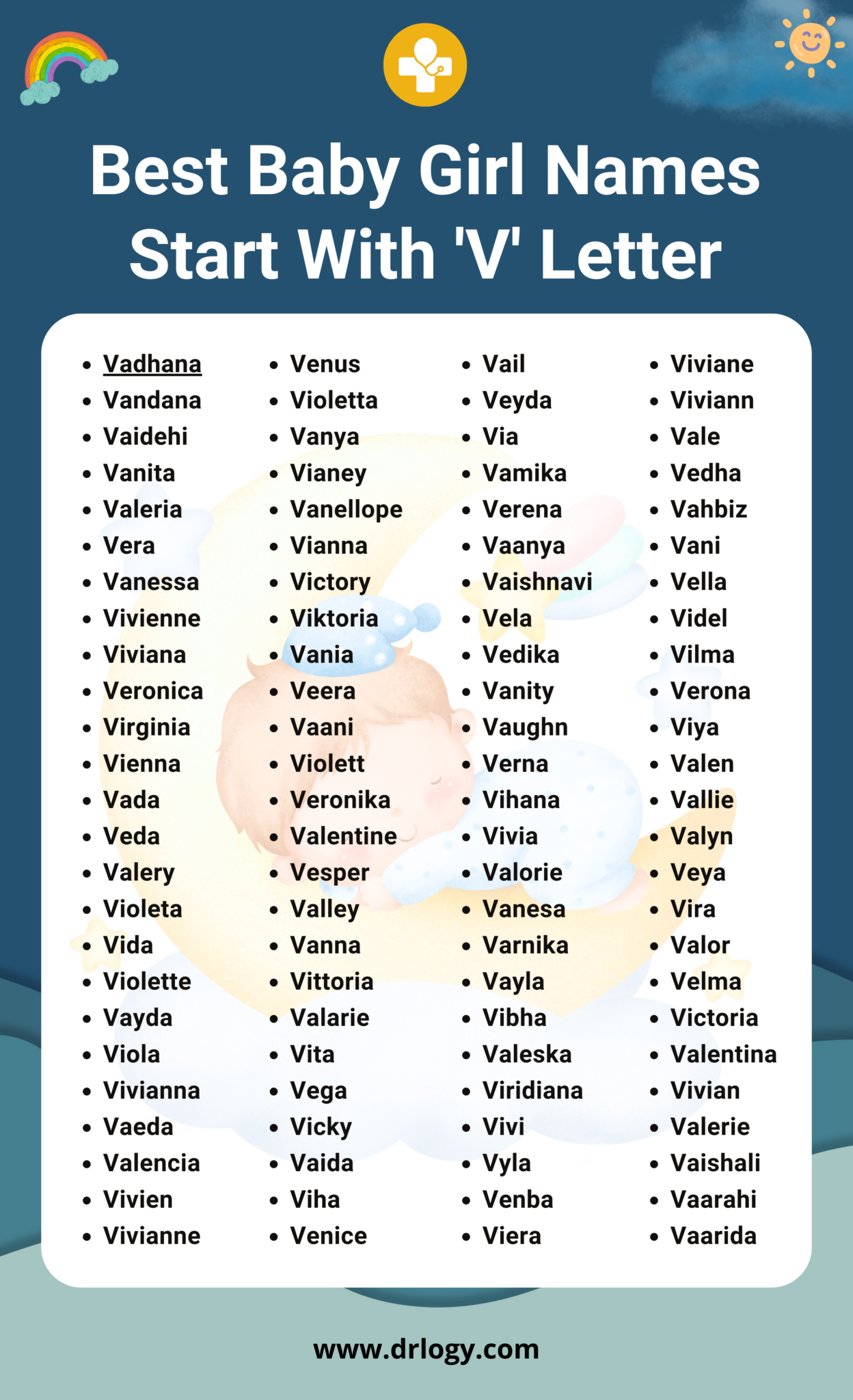Baby Girl Names Starting with V and Meaning