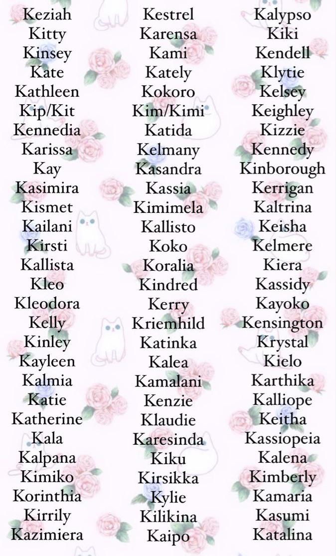 Girls Names That Start With A K Girls Names That Start With A K