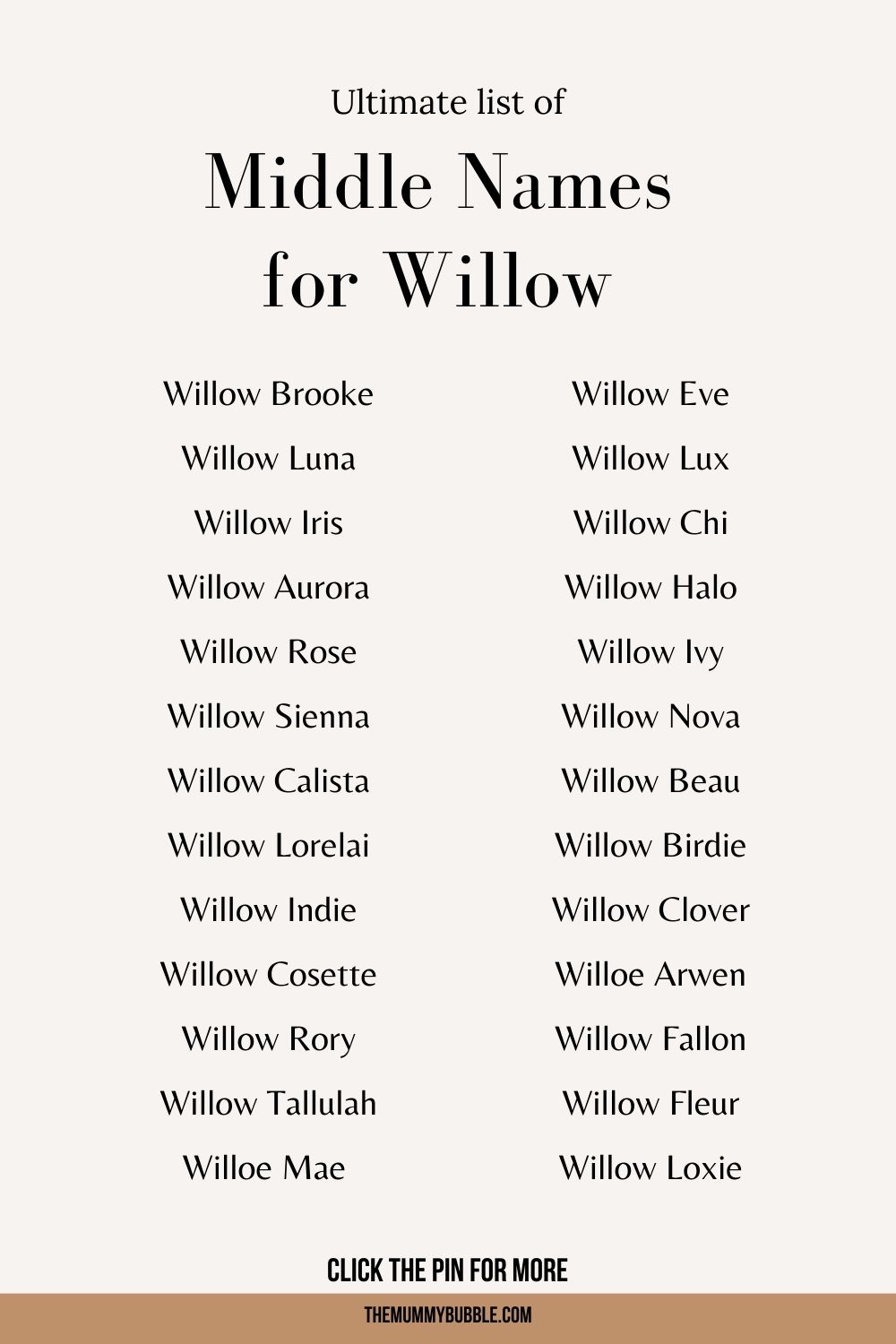 Last Names That Go With Willow Last Names That Go With Willow