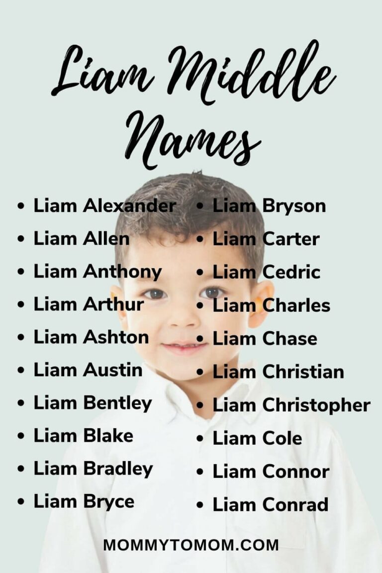 Irish Middle Name for Liam
